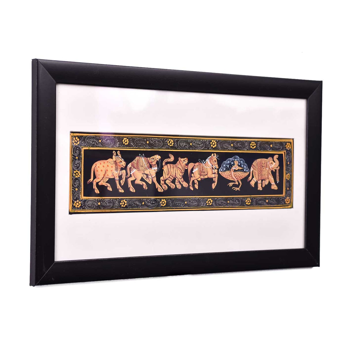 Classical Framed Pattachitra Animal Painting (17.5*10.5 Inches) – TOKENZ