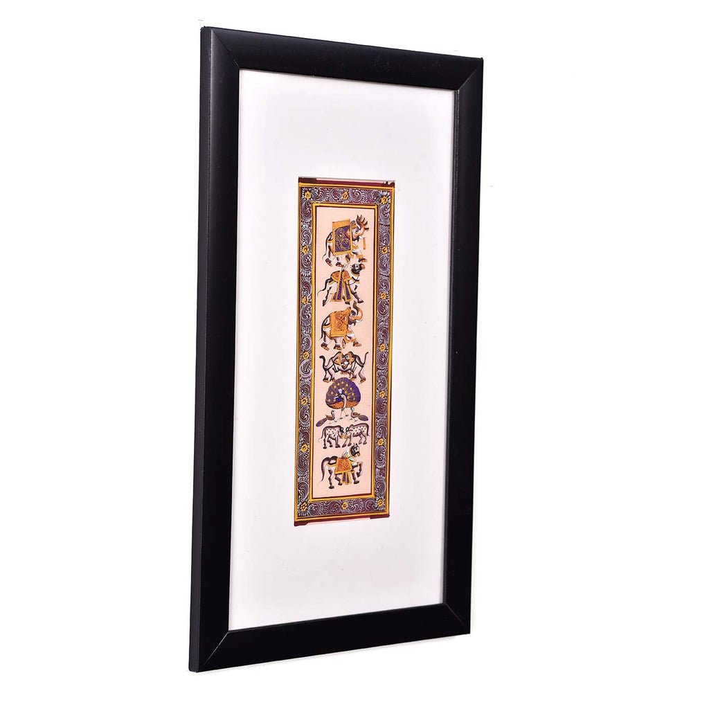 Pattachitra Animal Framed Painting (9.5*16.5 Inches) – TOKENZ