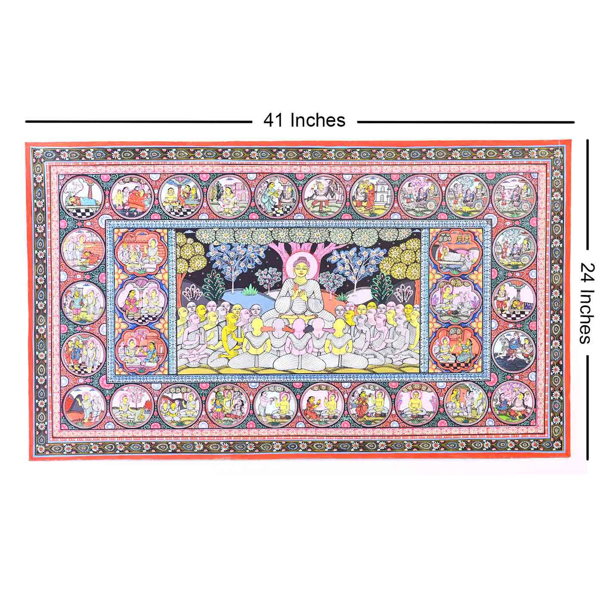 Life Cycle Of Lord Buddha Pattachitra Painting – TOKENZ