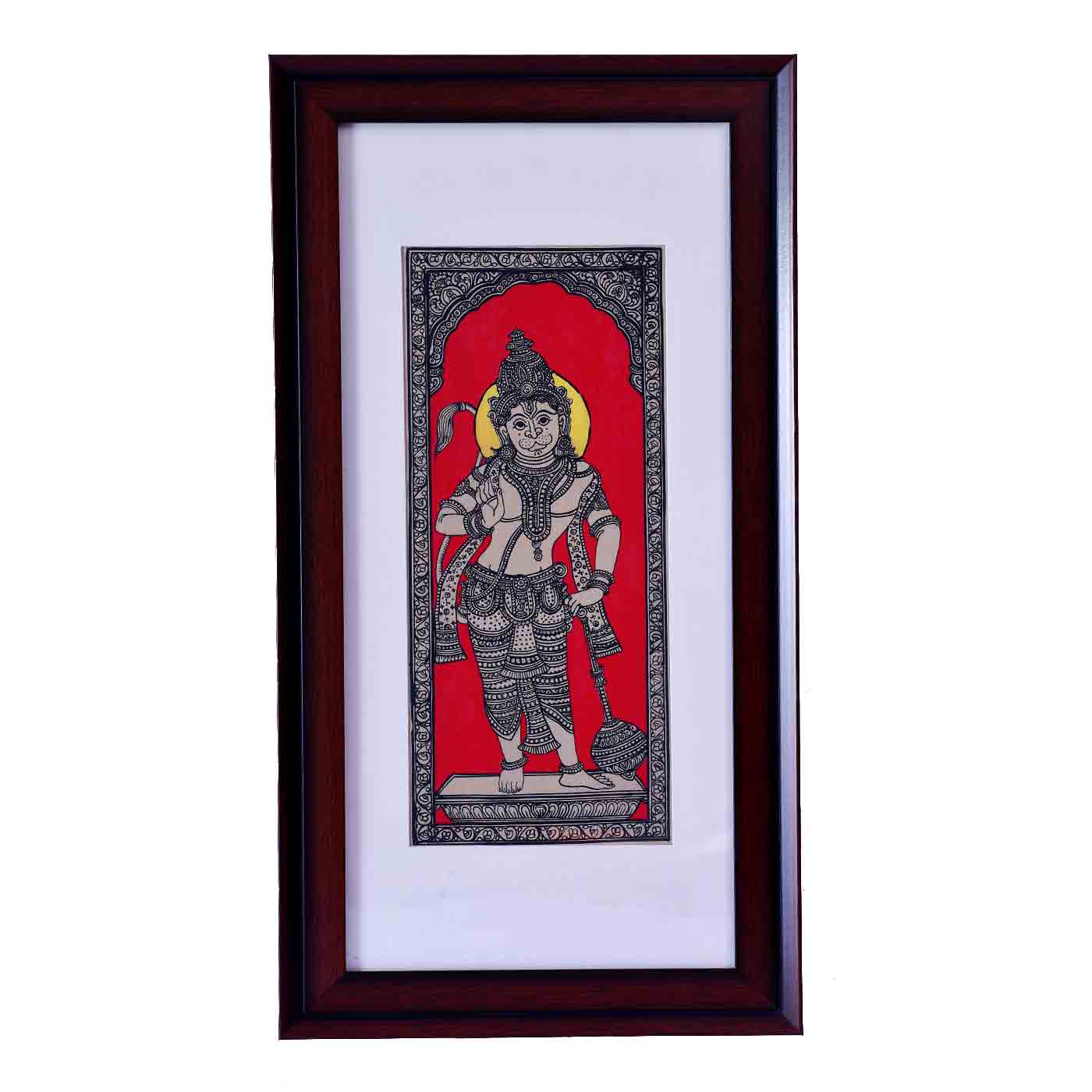 Magnificient Hanuman Pattachitra Painting On Tussar – TOKENZ