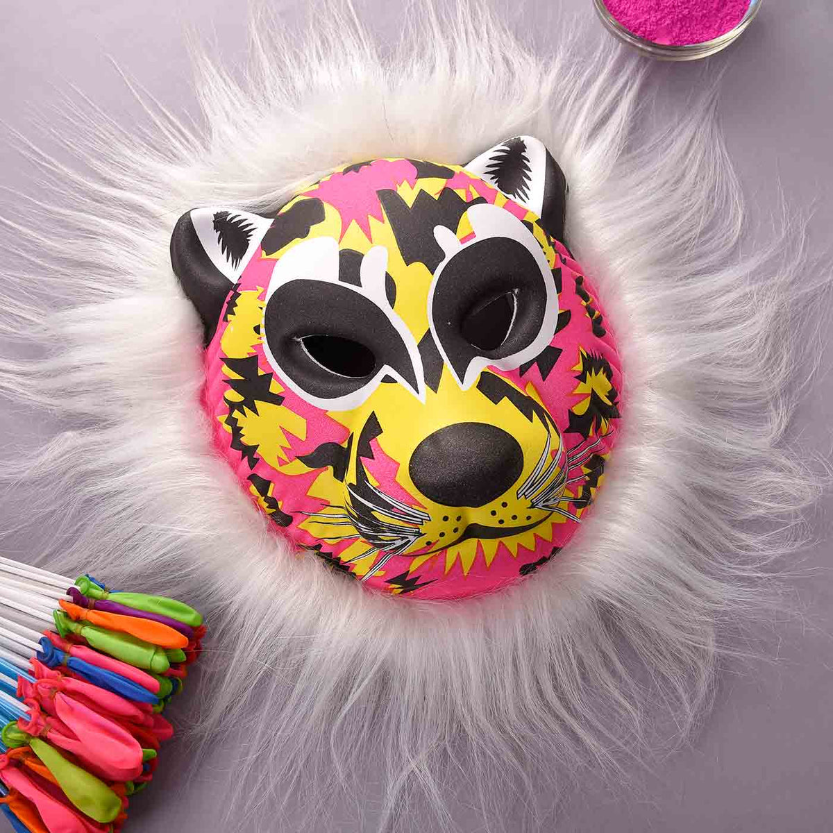 Funtime Cat Holi Mask, Hola Colour Spray, Ballon Blower And Fragrant G ...