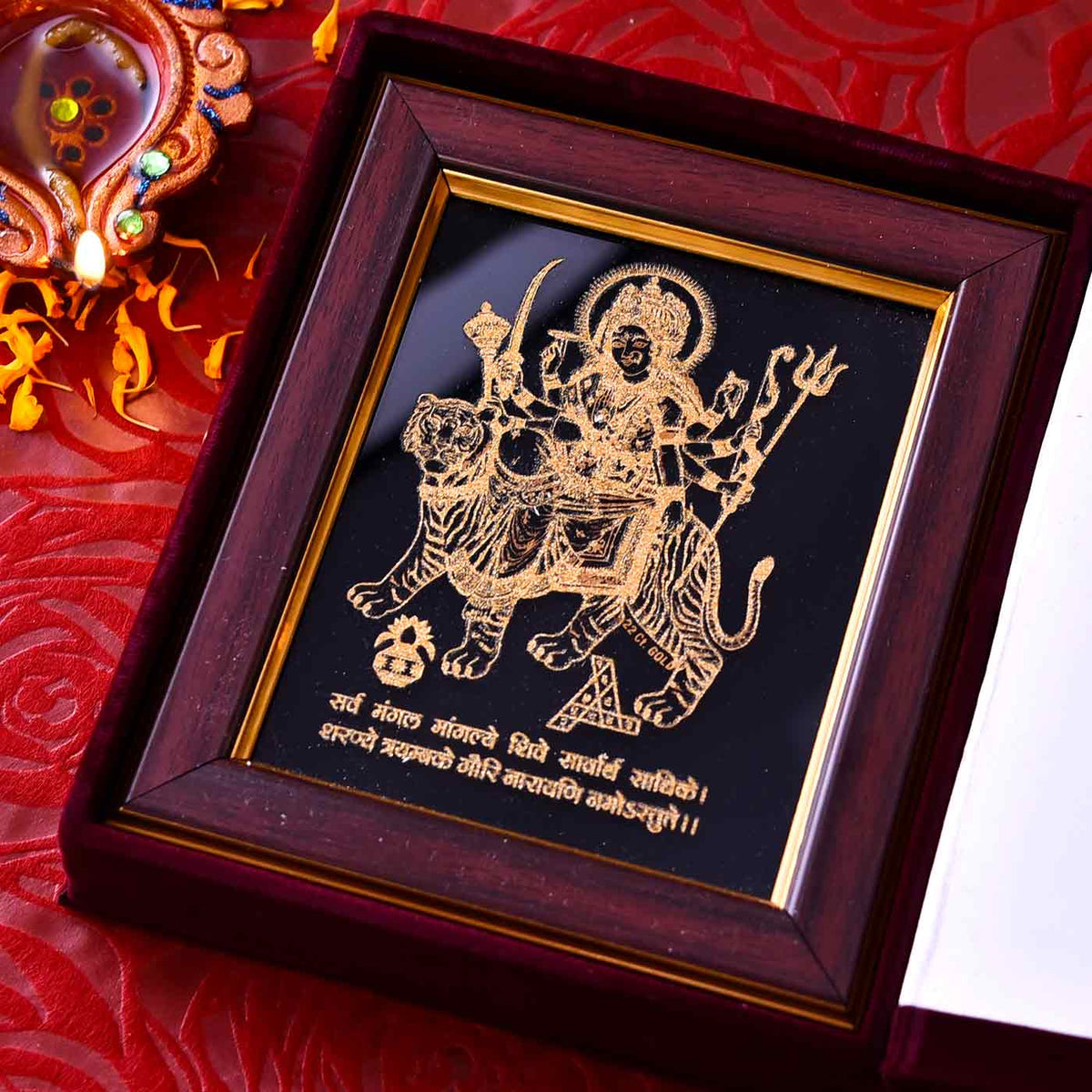 Devotional Maa Durga Gold Frame – TOKENZ