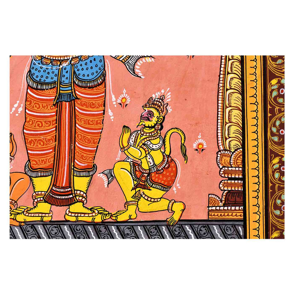 Hanuman Carrying Ram-Lakshman Painting (13*19 Inches) – TOKENZ